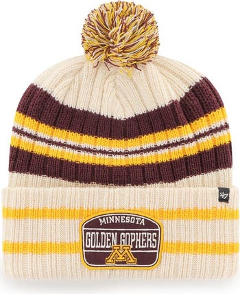 '47 Men's '47 Natural Minnesota Golden Gophers Hone Patch Cuffed Knit ...