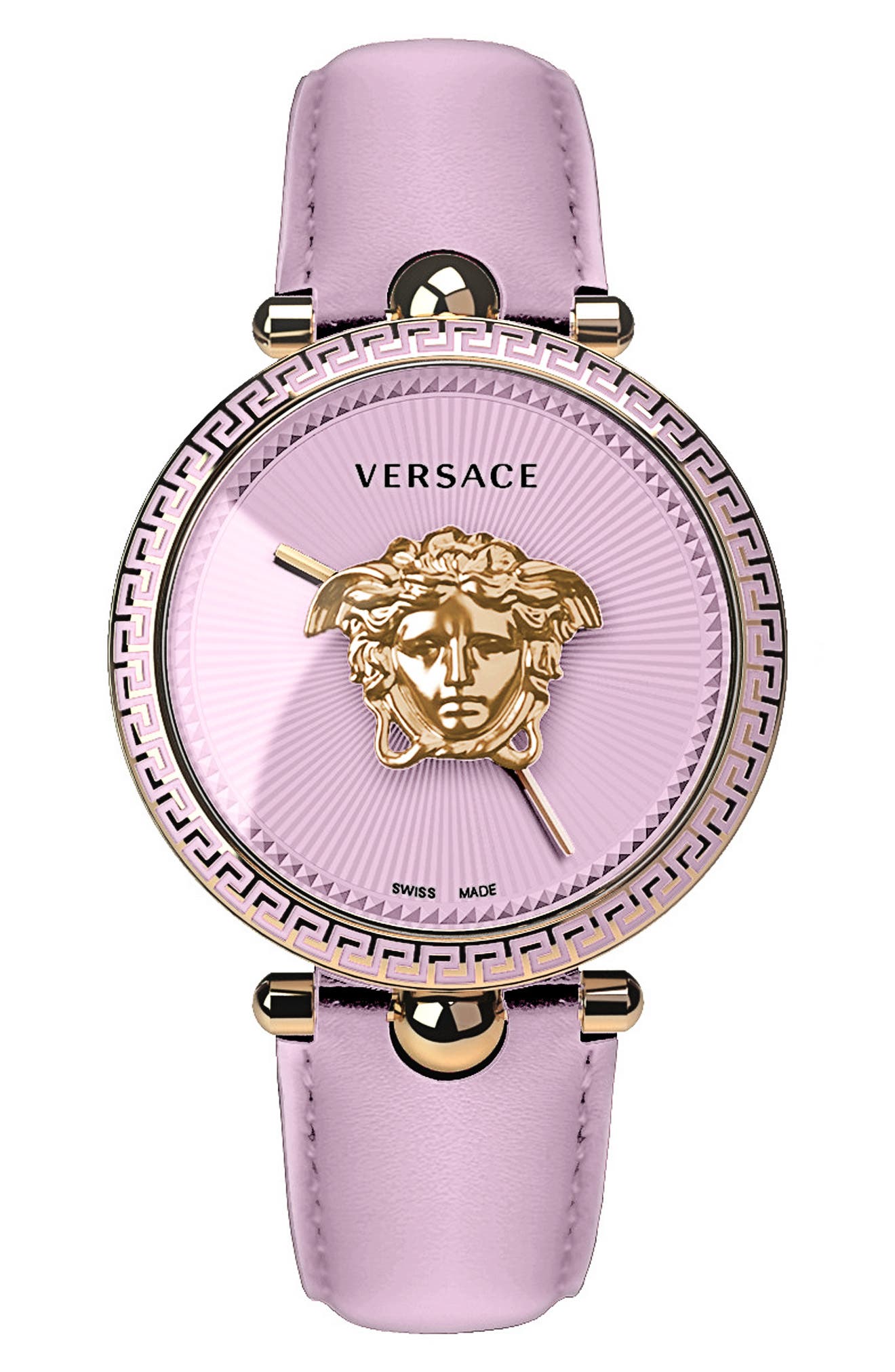 Versace Palazzo Empire Leather Strap Watch, 39mm | Nordstromrack