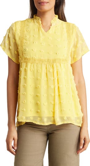 Forgotten Grace Crochet Clip Dot Blouse | Nordstromrack