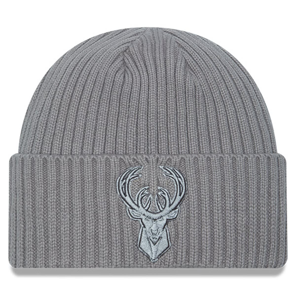 New Era Men's New Era Graphite Milwaukee Bucks Color Pack Cuffed Knit ...