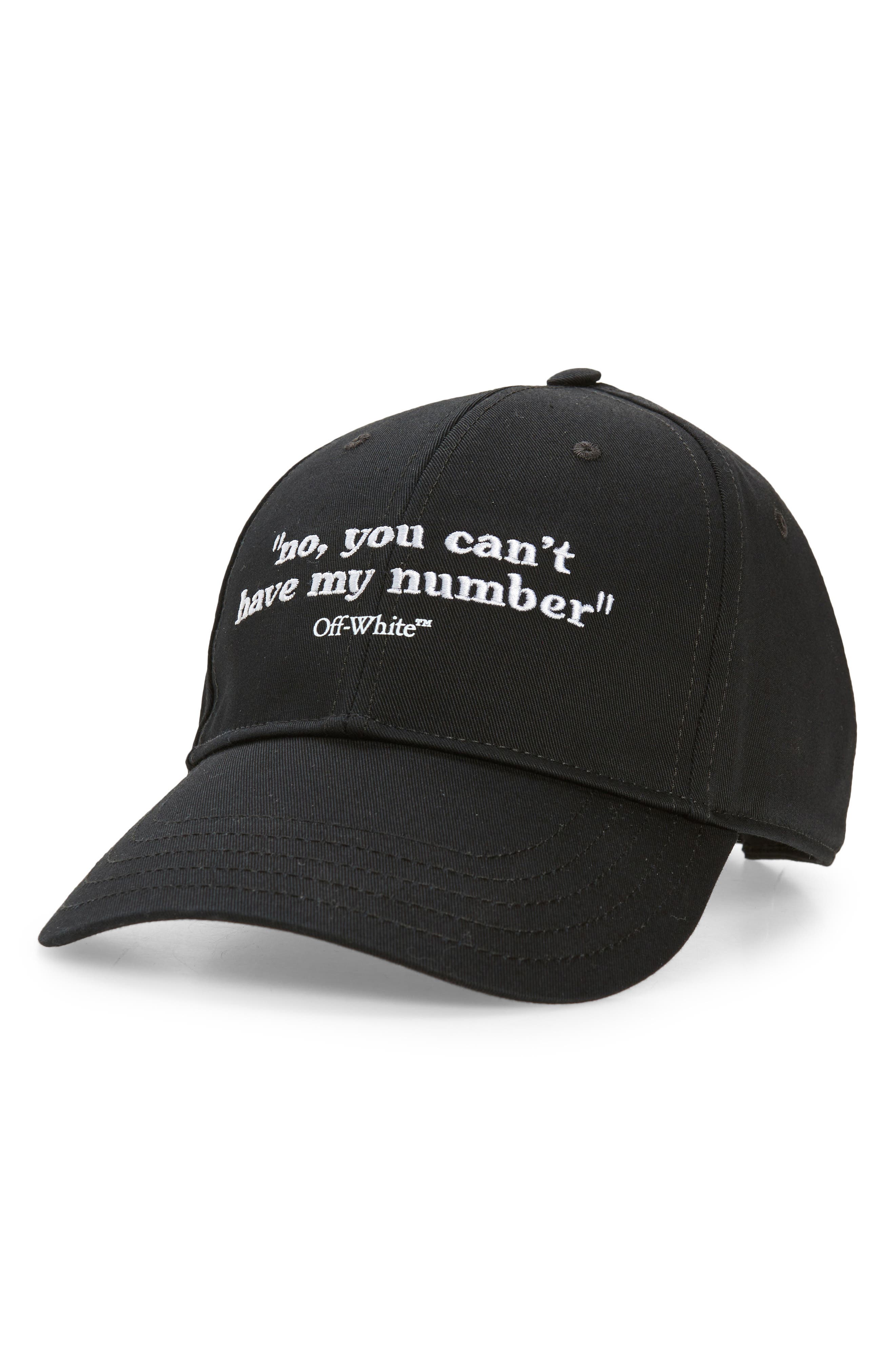 Off-White Quotes Embroidered Cotton Drill Baseball Cap | Nordstrom