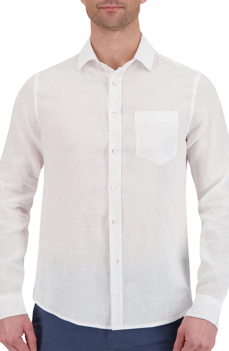 Report Collection Stretch Linen Dress Shirt | Nordstromrack