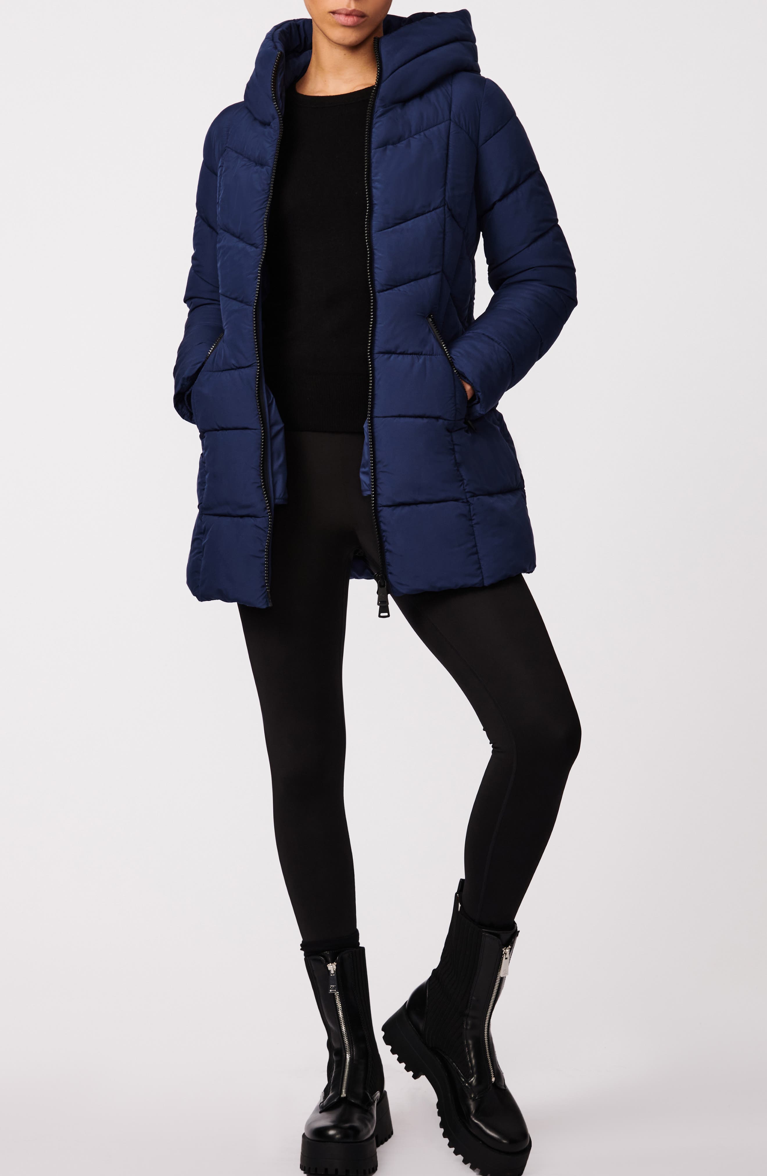 Bernardo Hooded Water Resistant Puffer Jacket | Nordstrom
