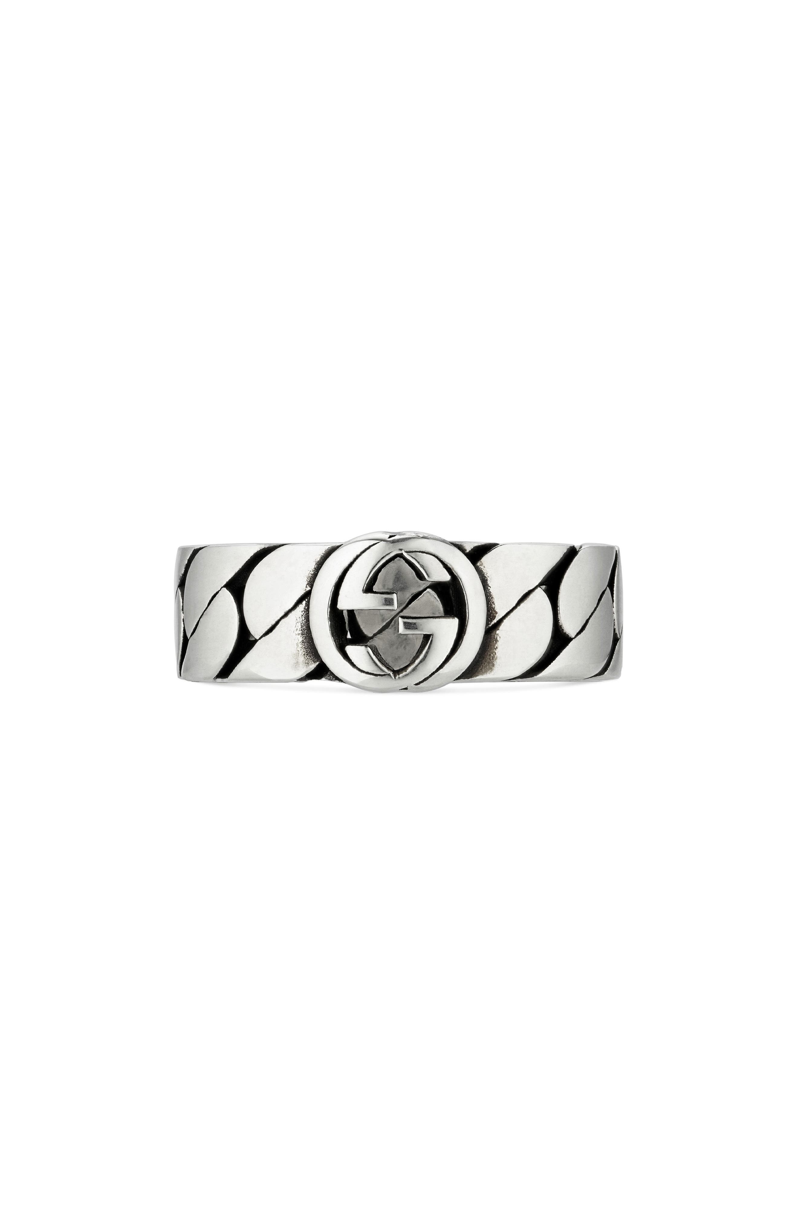 Gucci Interlocking-G Sterling Silver Ring | Nordstrom