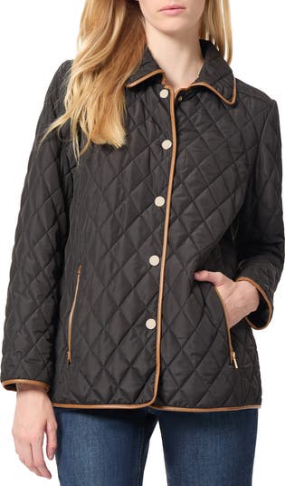 Jones New York Quilted Snap Front Jacket | Nordstrom