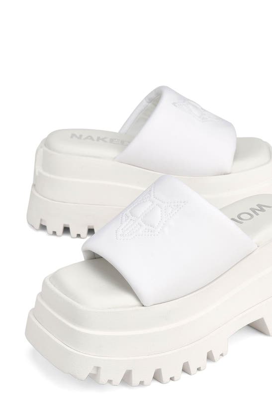 Naked Wolfe Delicious Platform Slide Sandal In White | ModeSens