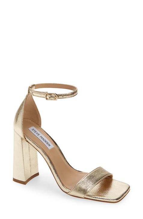 Metallic Block-Heel Sandals for Women | Nordstrom