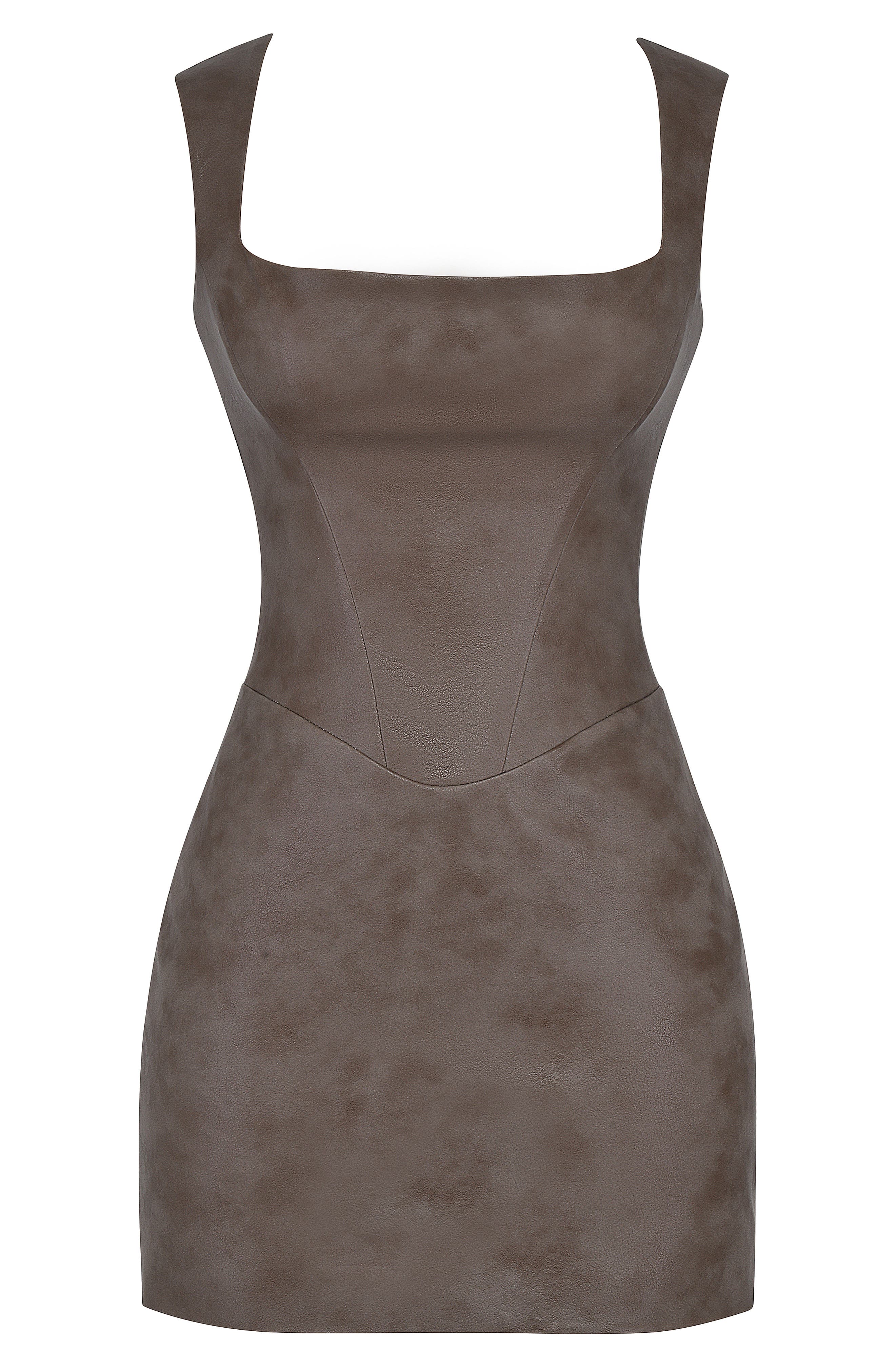 HOUSE OF CB Pandora Sleeveless Faux Leather Minidress | Nordstrom