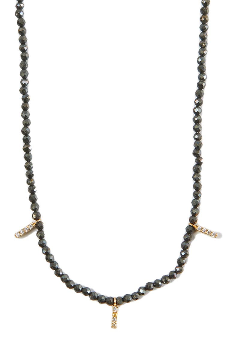 Argento Vivo Sterling Silver Beaded Charm Necklace | Nordstrom