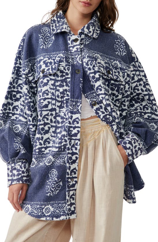 Free People We The Free Ruby Ombré Stripe Cotton Blend Shirt Jacket In ...