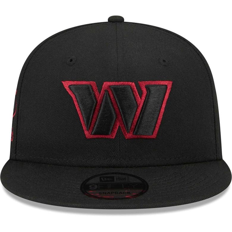New Era Black Washington Commanders Goth Side Script 9fifty Snapback ...