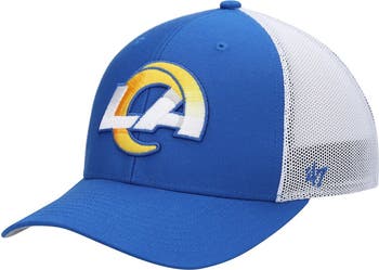 '47 Men's '47 Royal/White Los Angeles Rams Trophy Trucker Flex Hat ...