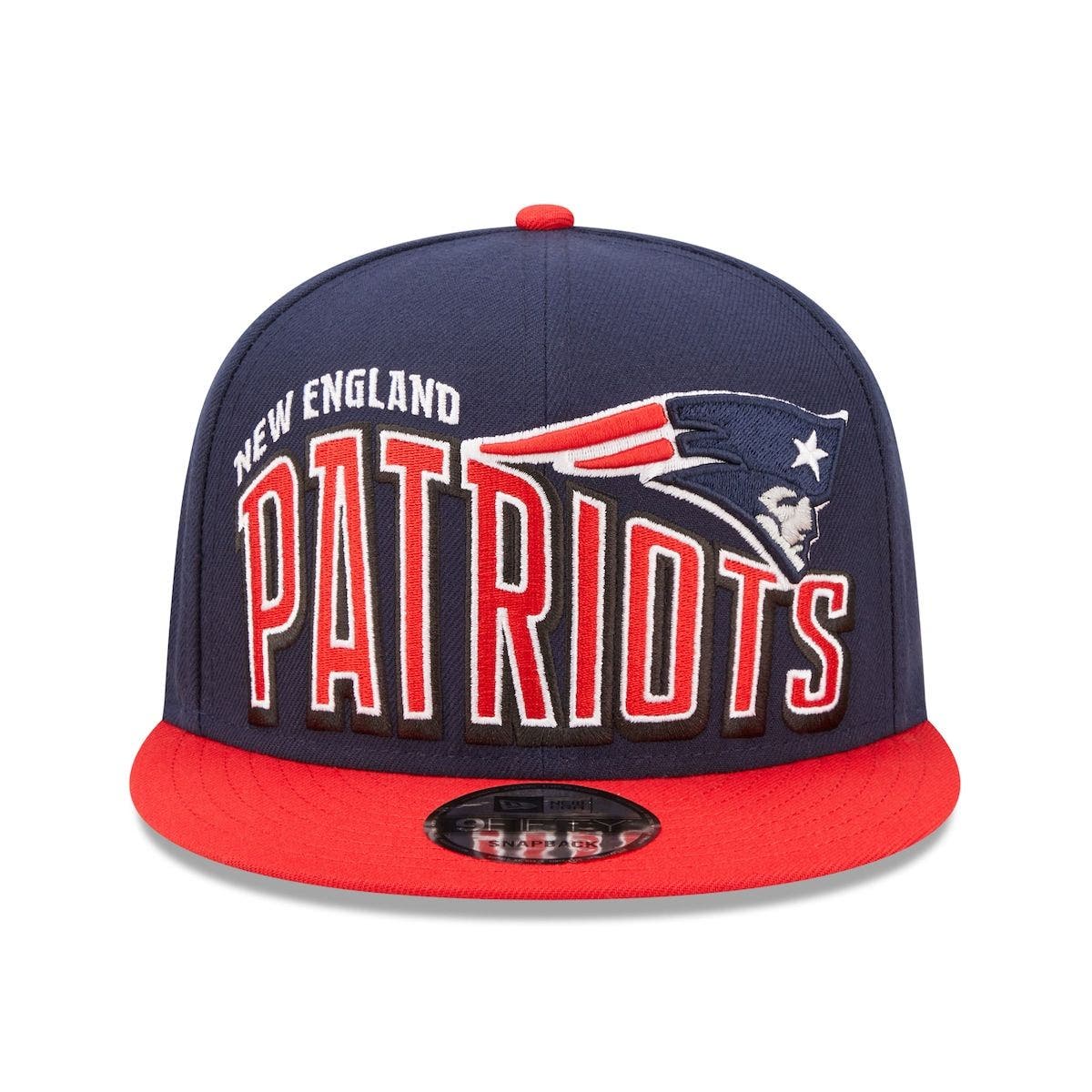 New Era Men's New Era Navy/Red New England Patriots Wordmark Flow ...