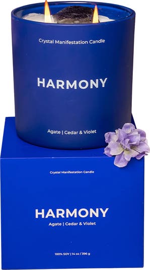 Jill and Ally Harmony Agate Crystal Intention Candle | Nordstromrack