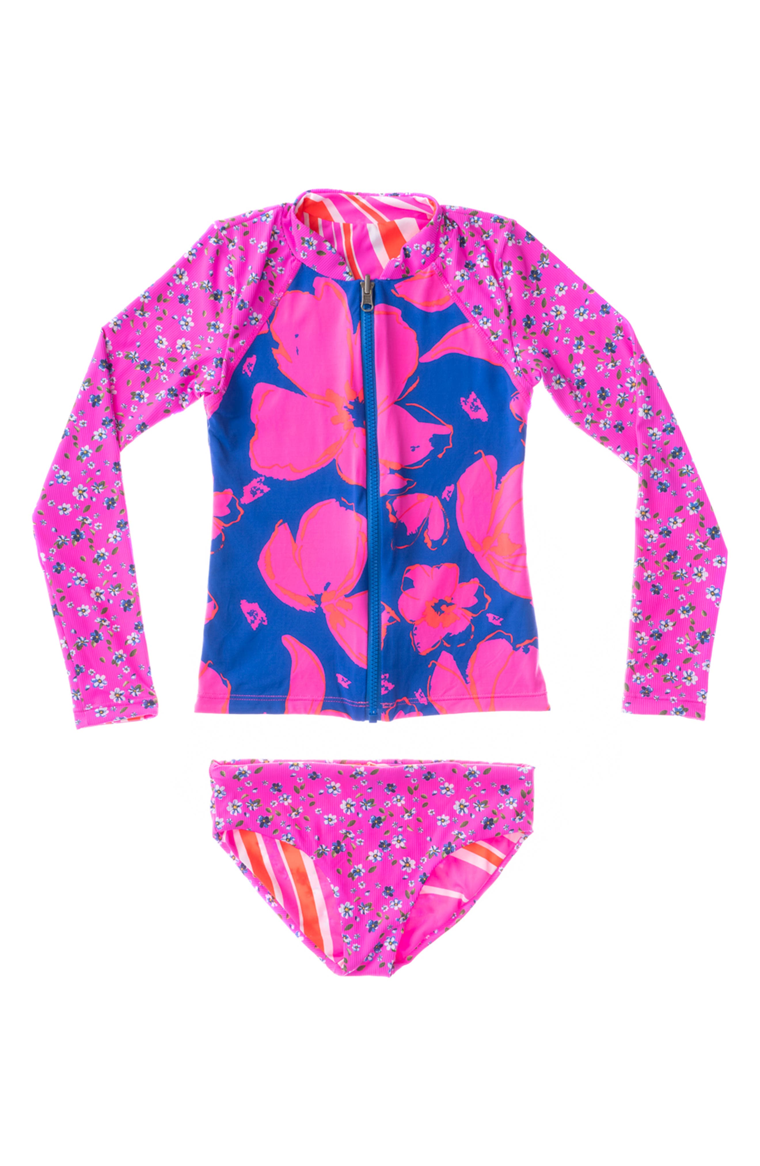 Maaji Kids' Happy Flower Cherish Reversible Rashguard Two-Piece ...