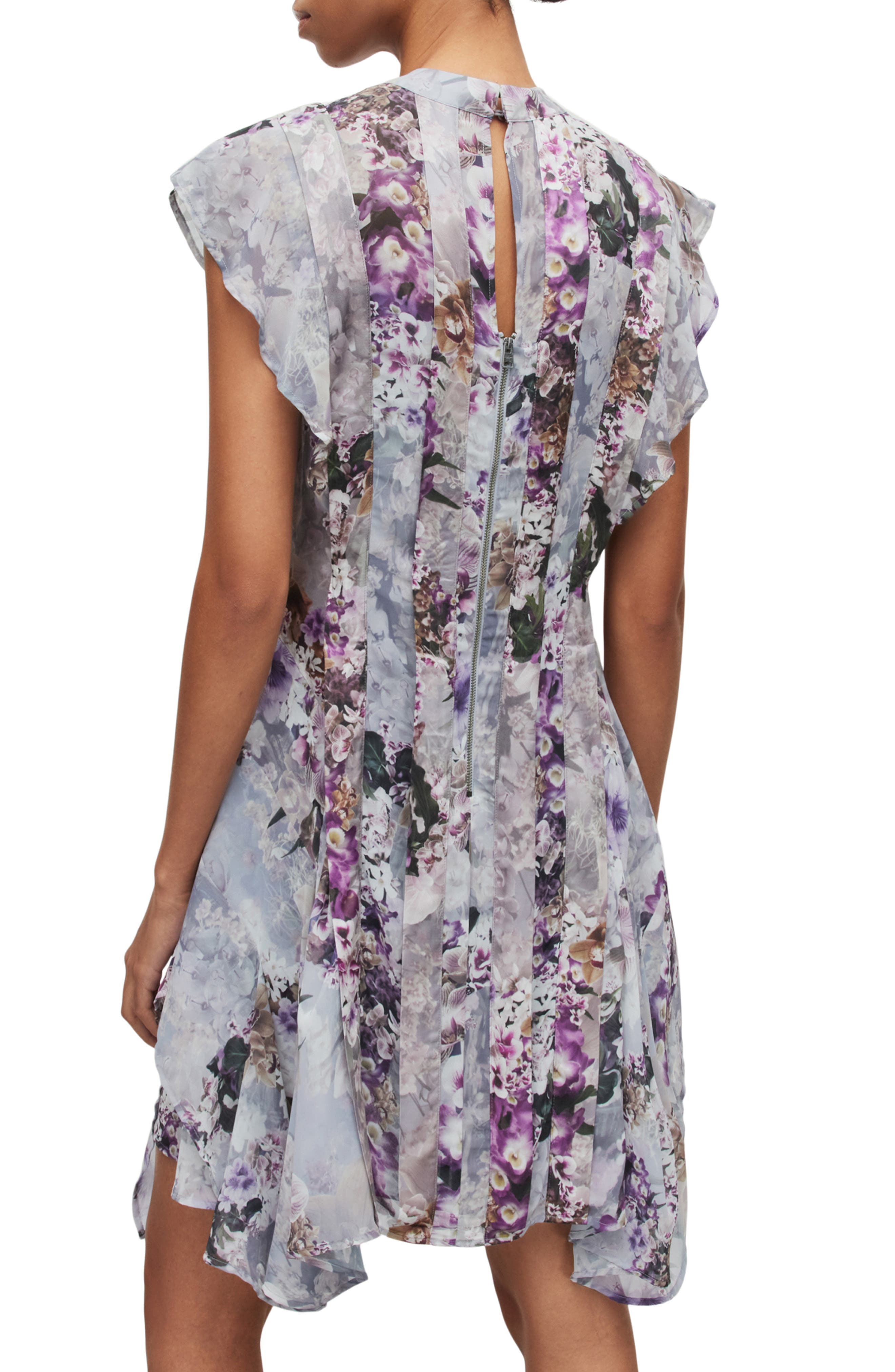 Lucia Floral Dress In Grey