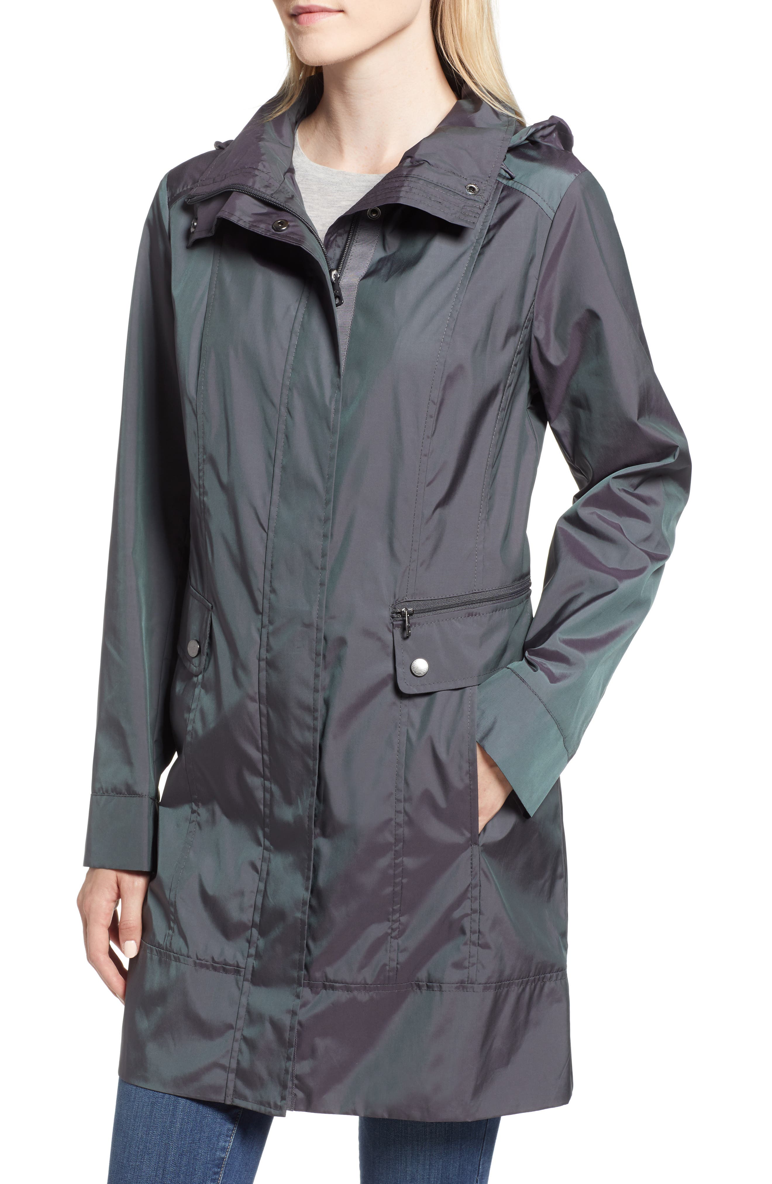 Cole Haan Signature Back Bow Packable Hooded Raincoat | Nordstromrack
