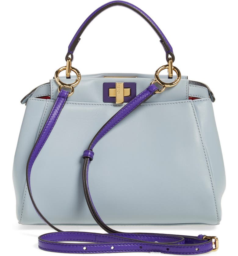 Fendi Mini Peekaboo Colorblock Leather Bag Nordstrom