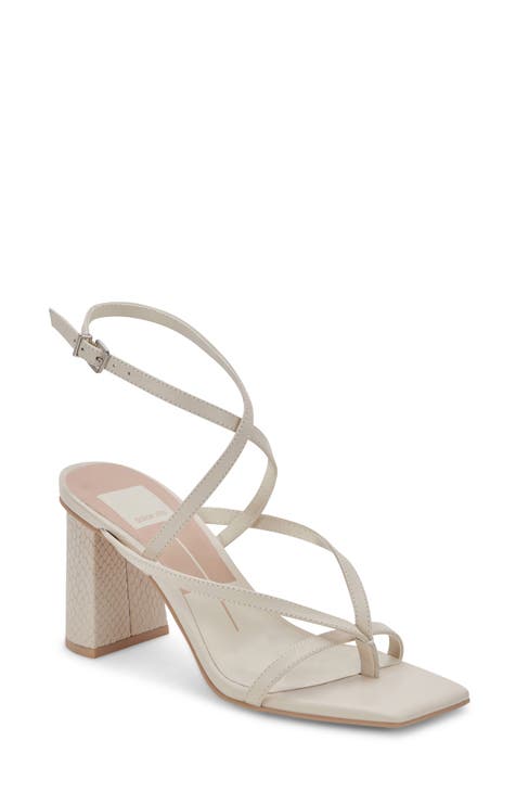 Ivory Block-Heel Sandals for Women | Nordstrom