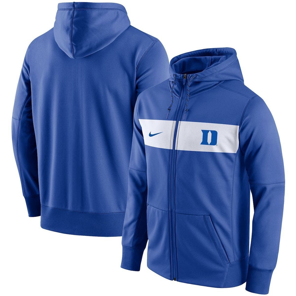 Nike Men's Nike Royal Duke Blue Devils Logo Performance Full-Zip Hoodie ...