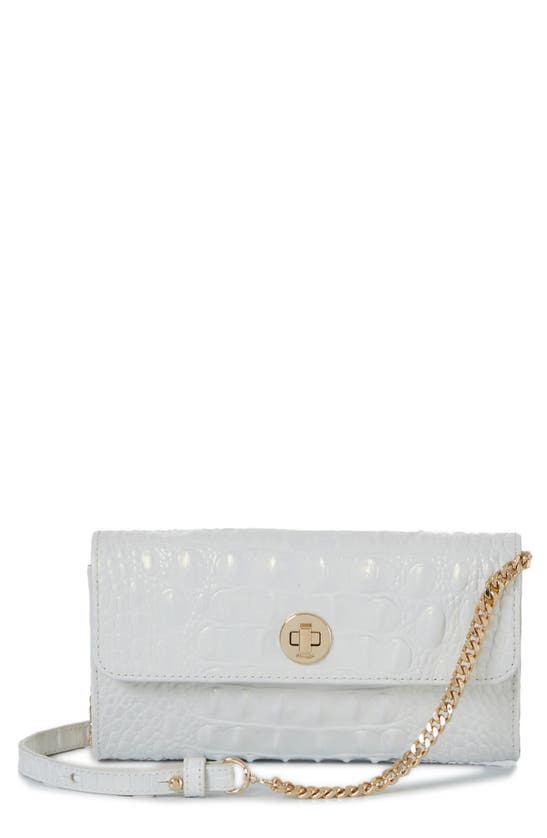 Brahmin Polina Croc Embossed Leather Crossbody Bag In Shell White ...