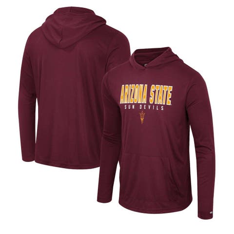 Men's Colosseum Maroon Arizona State Sun Devils Team Color Rival Hoodie ...