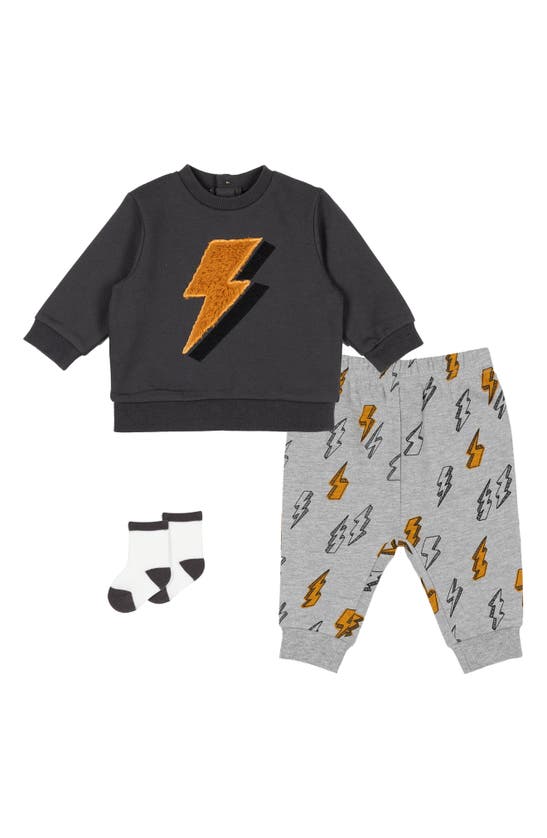 Pl Baby By Petit Lem Babies' Lightning Bolt Long Sleeve Top, Pants ...