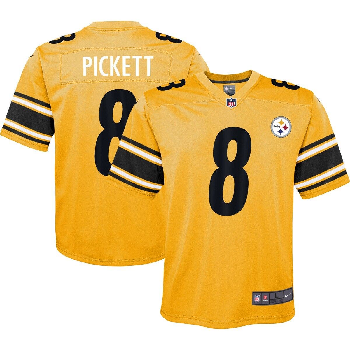 Nike Youth Nike Kenny Pickett Gold Pittsburgh Steelers Inverted Game ...