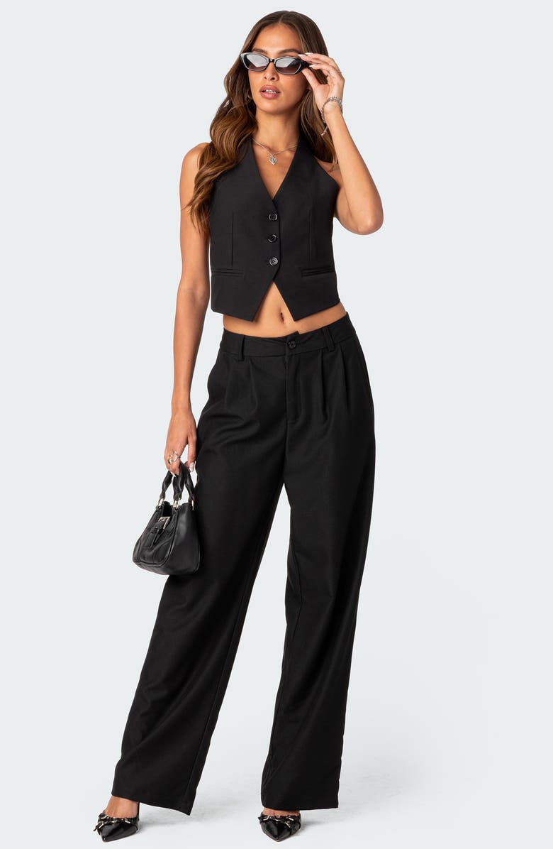 EDIKTED Finn Open Back Vest Halter Top | Nordstrom