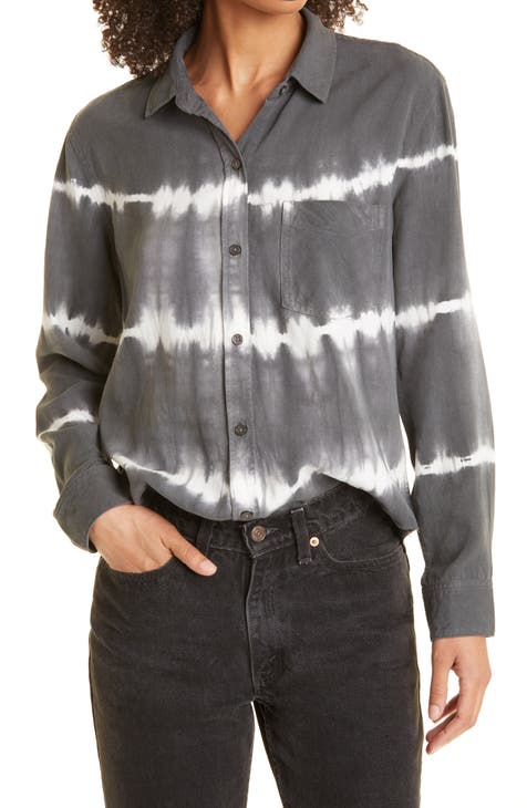 Women's Grey Button Up Tops | Nordstrom