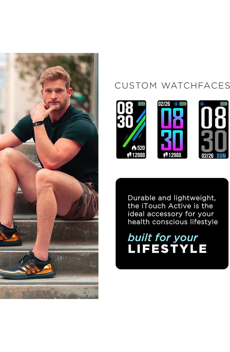 I TOUCH Activity Tracker Rectangle Smartwatch, 23.4mm x 44mm ...