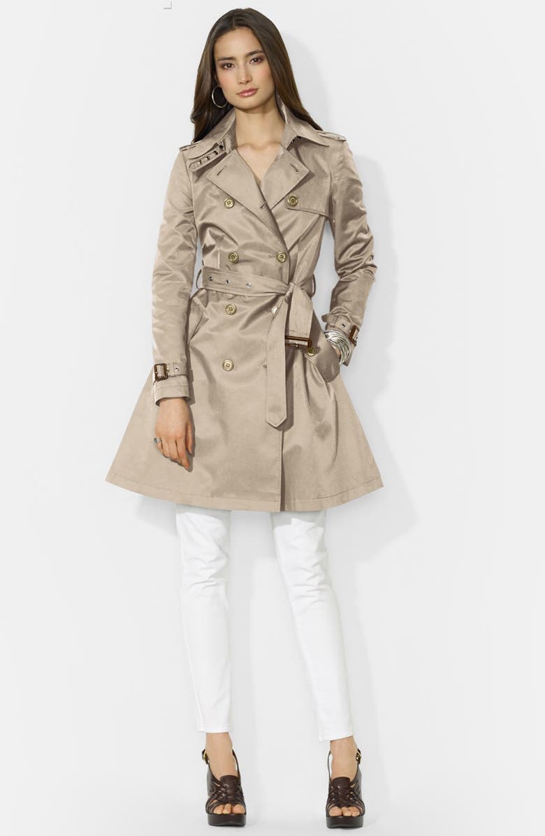 Lauren Ralph Lauren Double Breasted Skirt Trench Coat Online Only