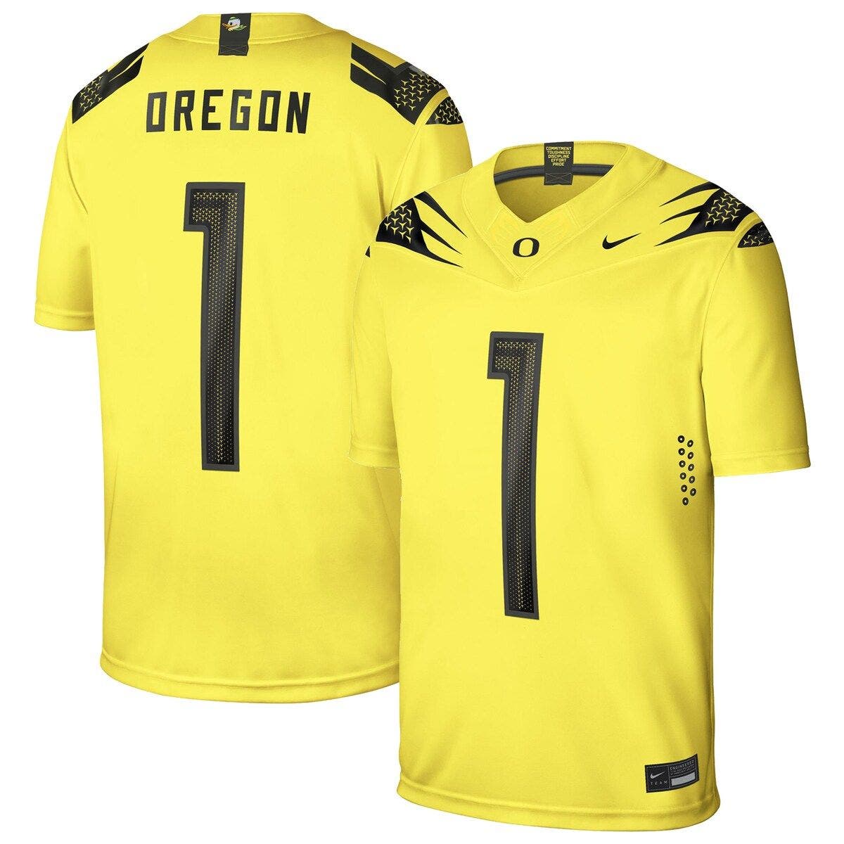 Nike Men's Nike #1 Yellow Oregon Ducks Alternate Game Jersey | Nordstrom