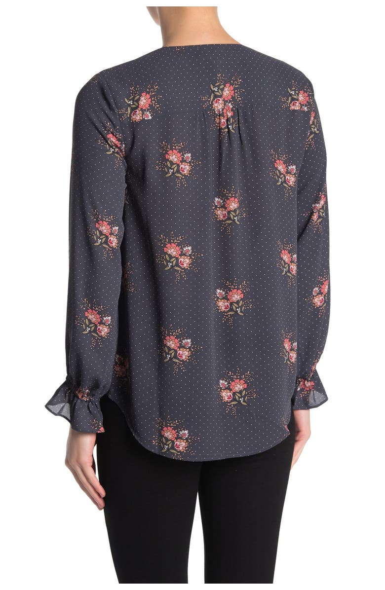 T Tahari Feminine Button Front Long Sleeve Blouse Nordstromrack