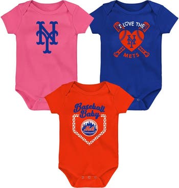 Outerstuff Infant Royal/Orange/Pink New York Mets Baseball Baby 3-Pack ...