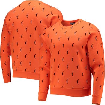 THE WILD COLLECTIVE Orange WNBA Logowoman All Over Logo Pullover ...