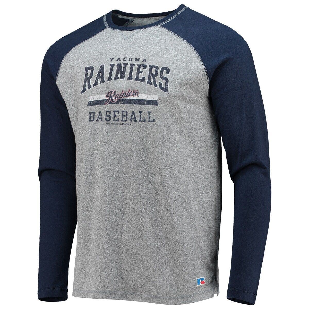 BOXERCRAFT Men's Navy/Heathered Gray Tacoma Rainiers Long Sleeve ...