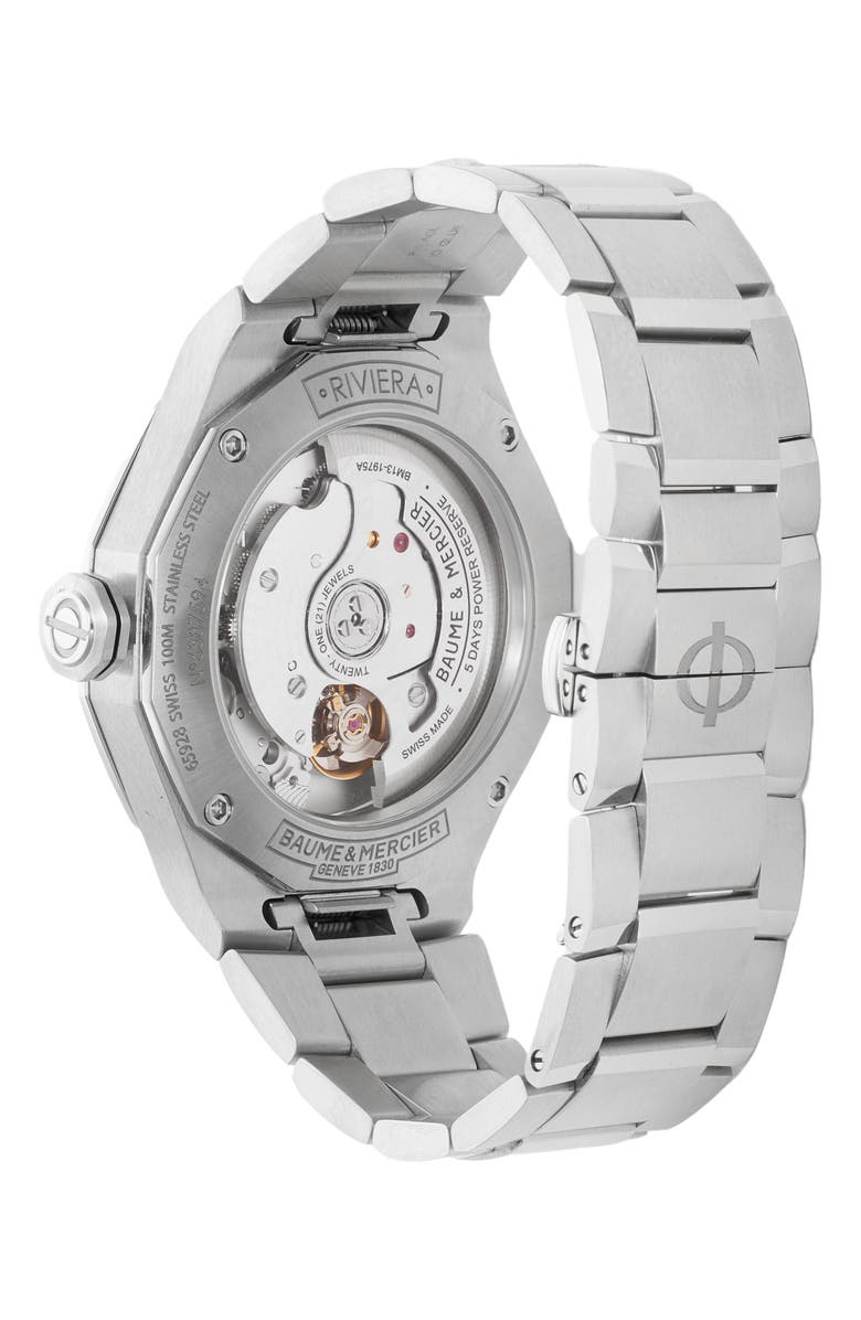 Baume & Mercier Riviera 10715 Automatic Bracelet Watch, 39mm | Nordstrom