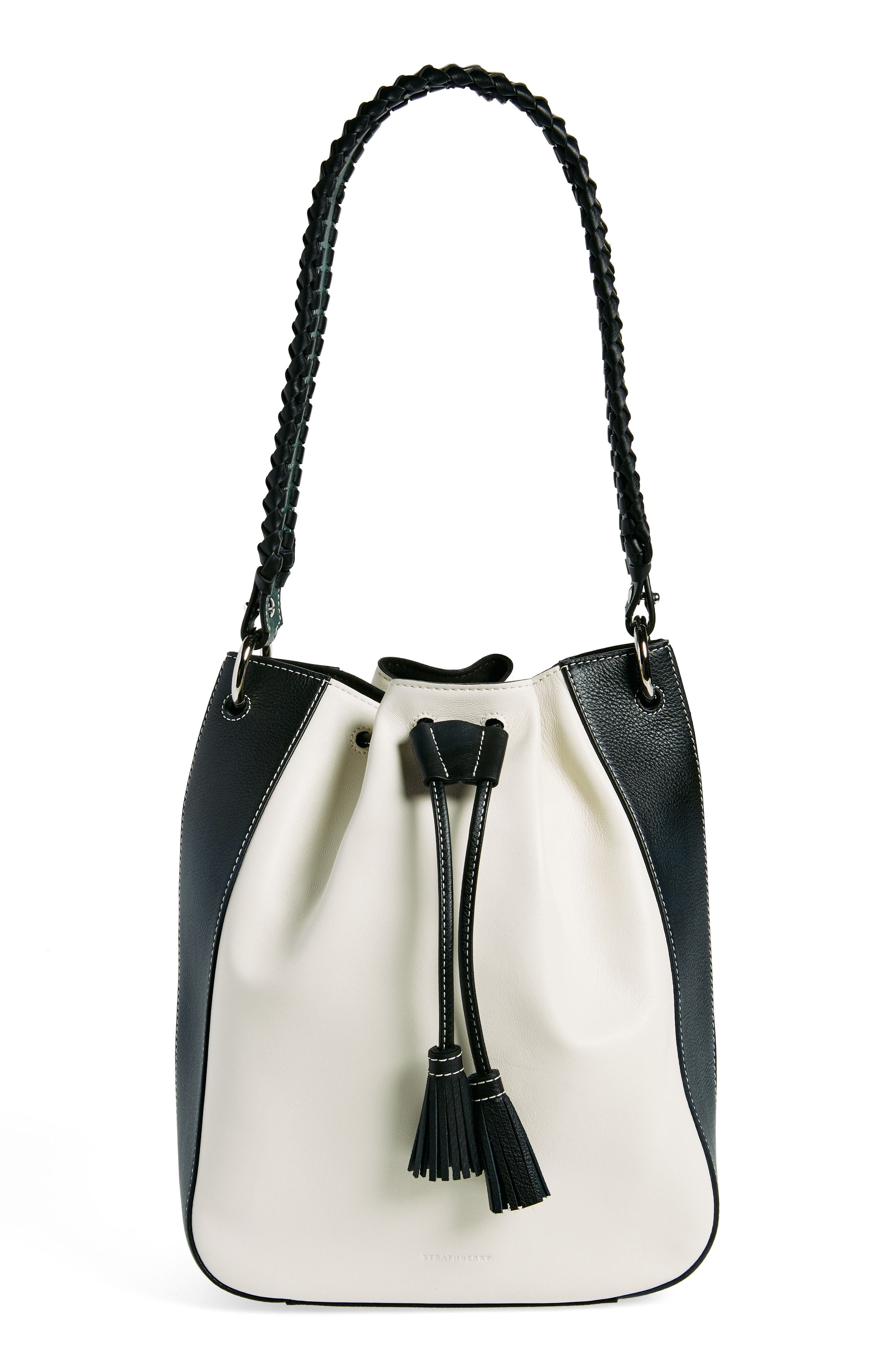 Strathberry X Collagerie Large Bolo Colorblock Leather Bucket Bag In ...