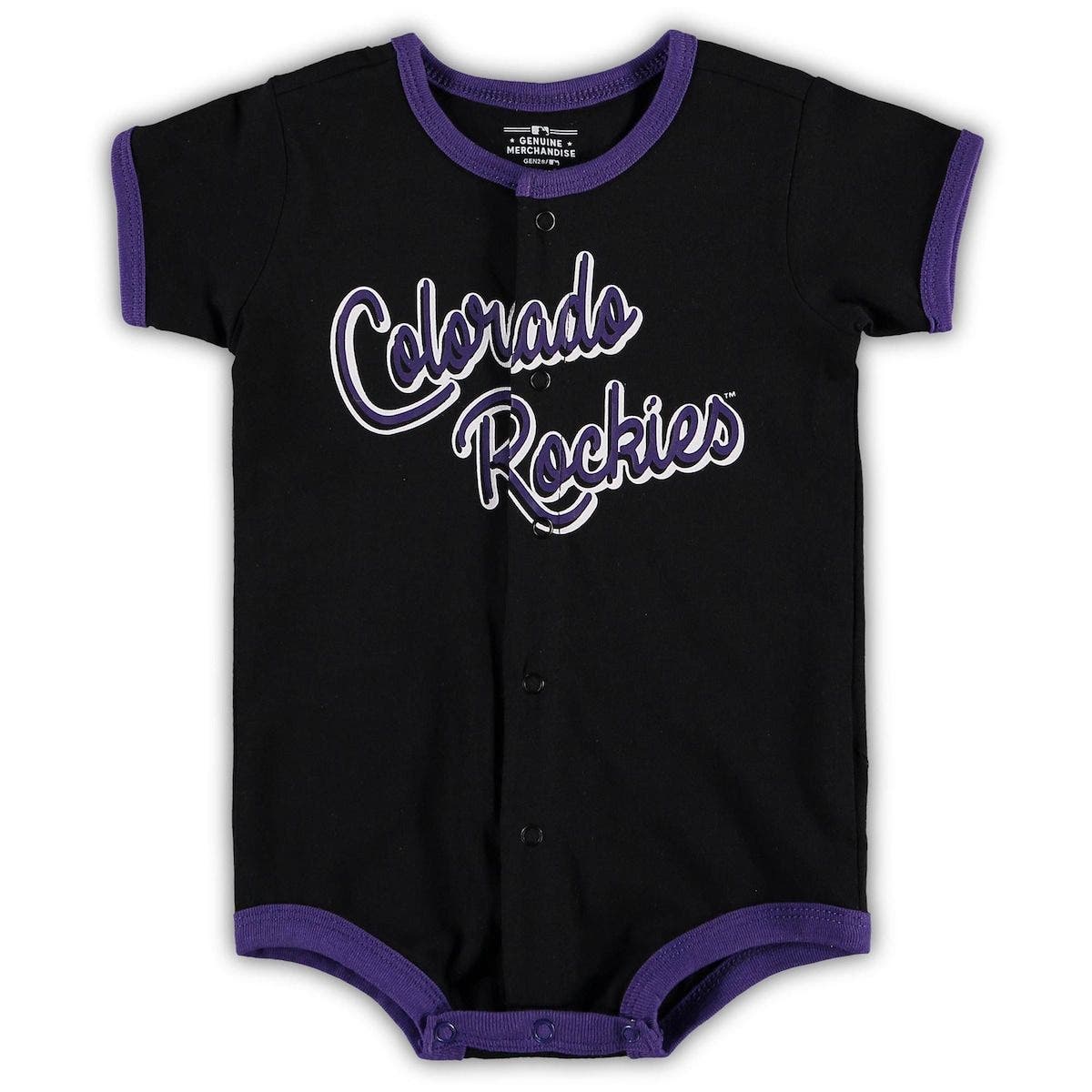 Outerstuff Infant Black Colorado Rockies Power Hitter Romper | Nordstrom