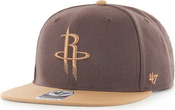'47 Men's '47 Brown Houston Rockets No Shot Two-Tone Captain Snapback ...
