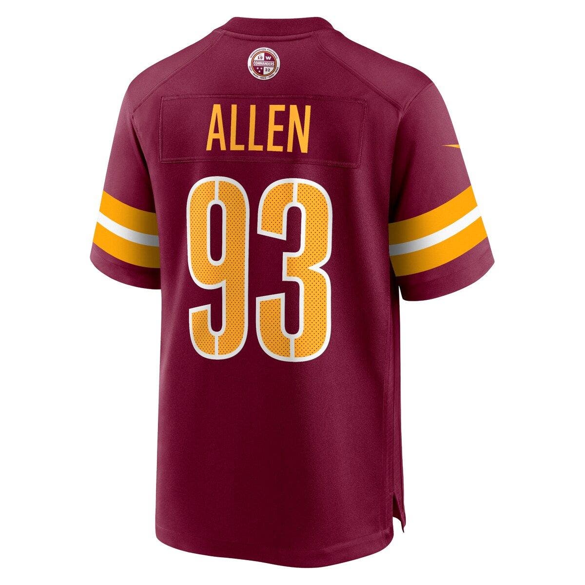 Nike Men's Nike Jonathan Allen Burgundy Washington Commanders Game ...