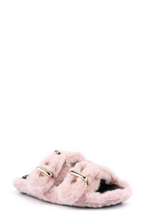 Women's Pink Fuzzy Slippers | Nordstrom