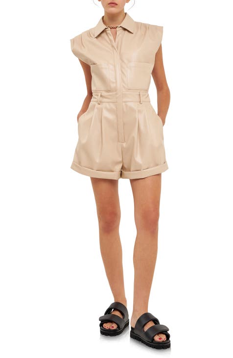 Faux Leather Jumpsuits & Rompers for Women | Nordstrom