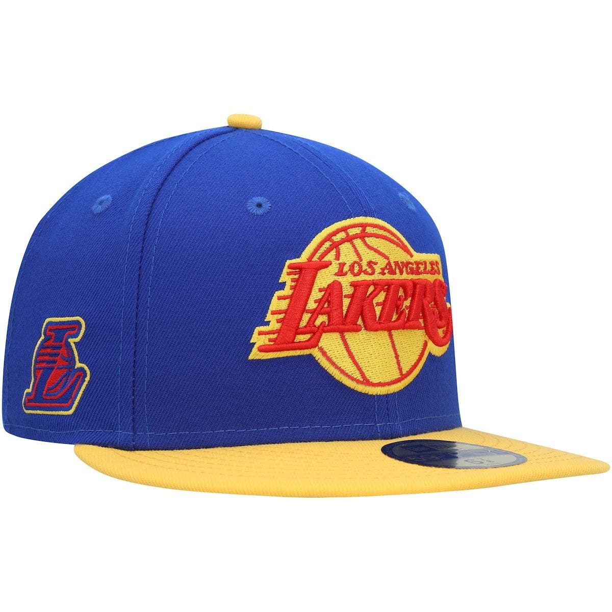 New Era Men's New Era Blue Los Angeles Lakers Side Patch 59FIFTY Fitted ...
