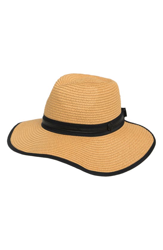 Vince Camuto Open Back Straw Panama Hat In Black | ModeSens