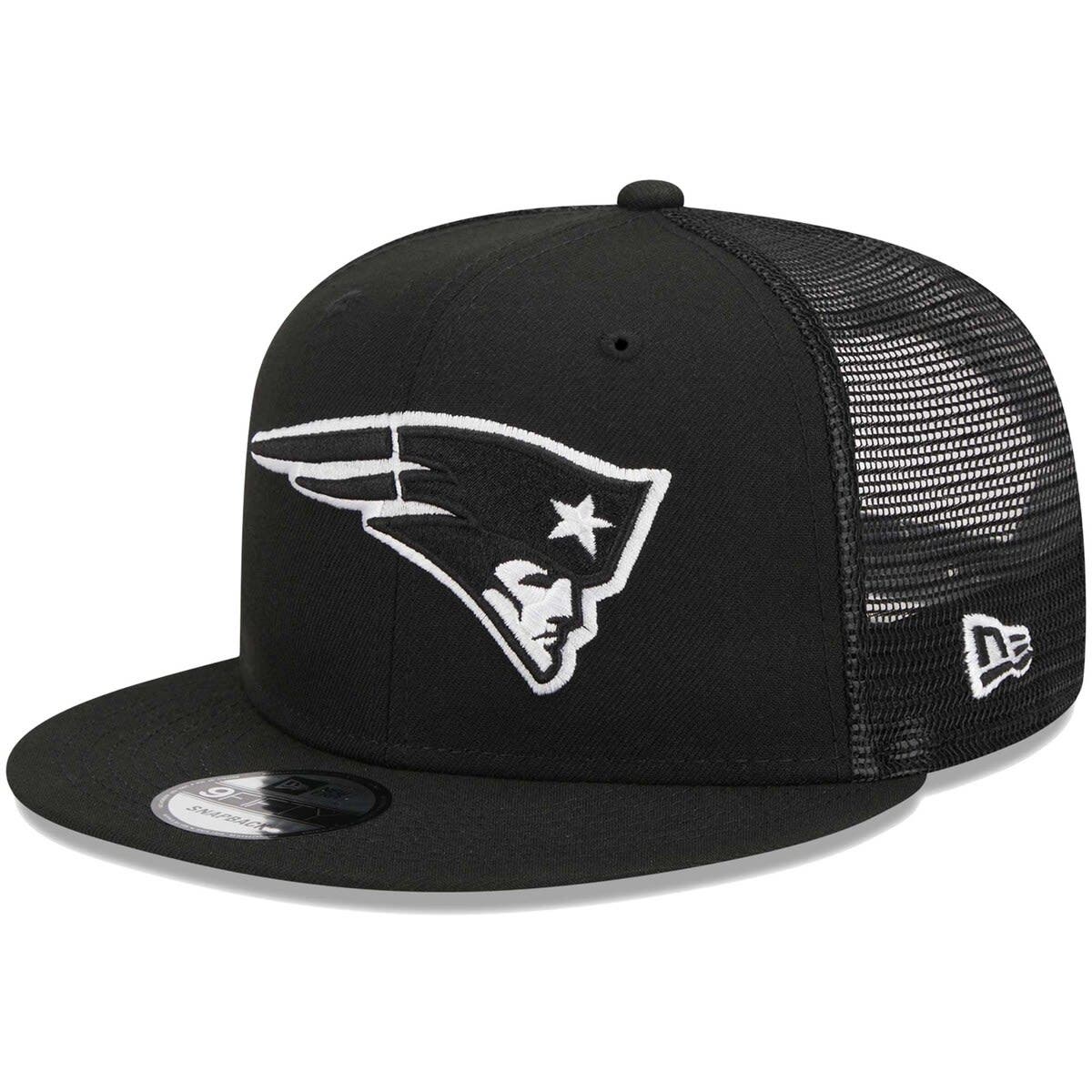 New Era Men's New Era Black New England Patriots Main Trucker 9FIFTY ...