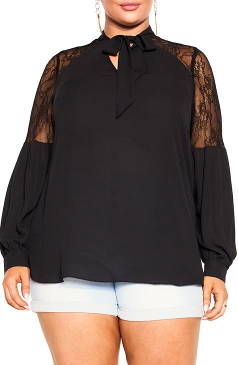 Tie Neck Plus-Size Tops for Women | Nordstrom
