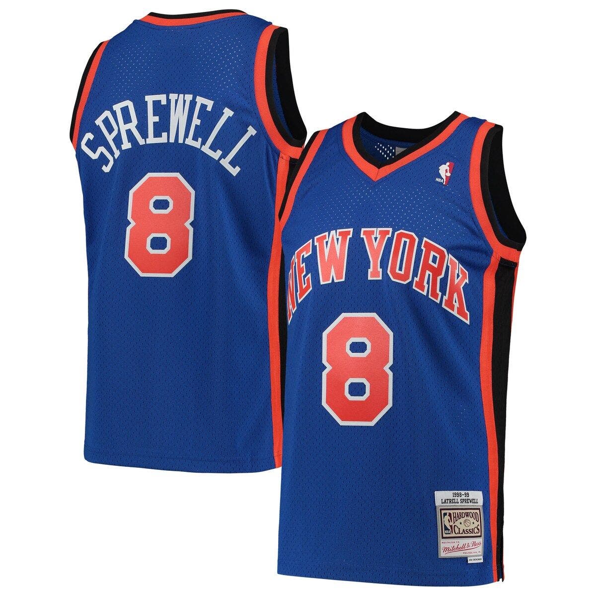 Mitchell & Ness Men's Mitchell & Ness Latrell Sprewell Blue New York ...