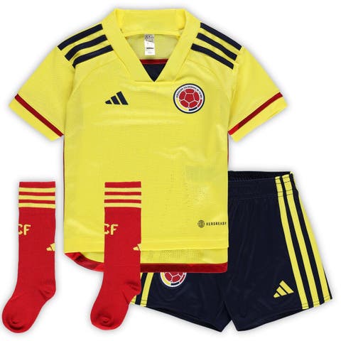 Toddler adidas Yellow Colombia National Team 2022/23 Home Mini Kit